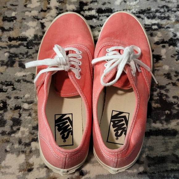 Vans | Shoes | Vans Authentic Slim Washed Hot Coral | Poshmark